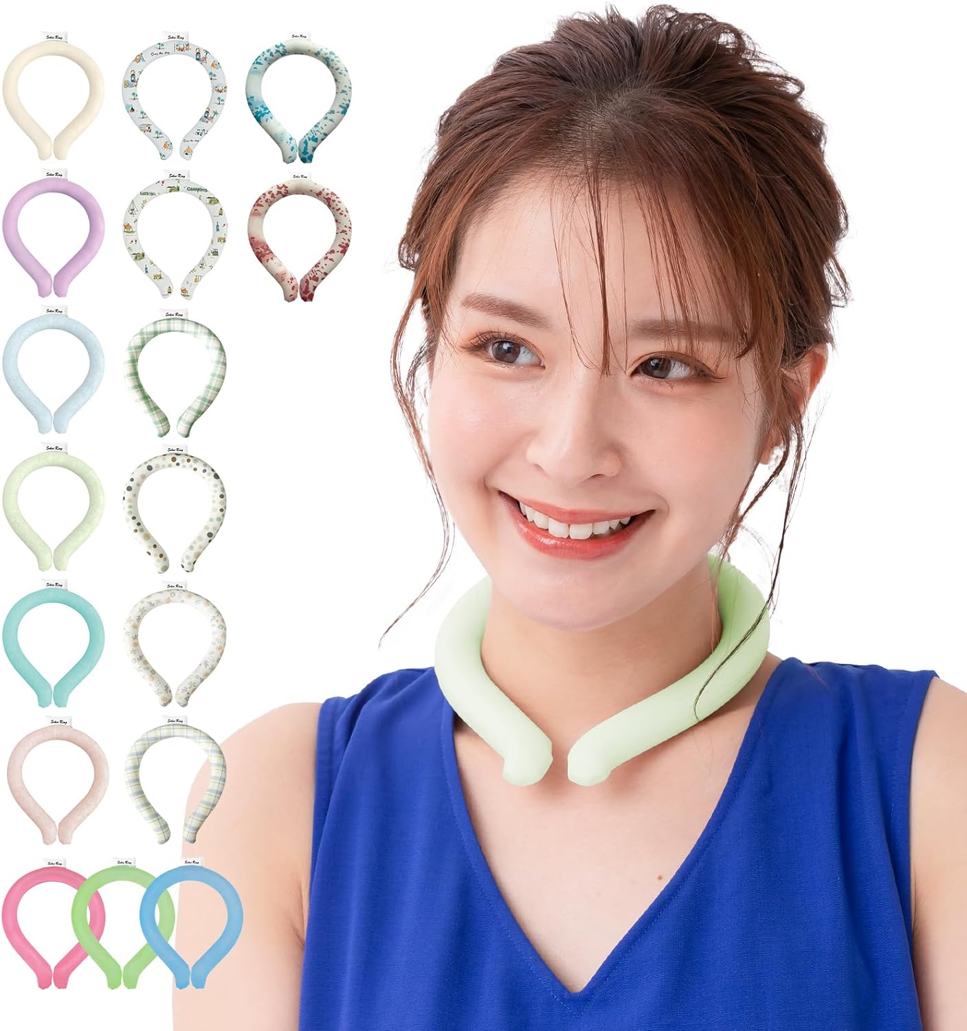 Amazon | Fkstyle ネッククーラー 2024 保冷剤 首掛け リング PCM スリム 軽量 クールリング 冷却 凍結 接触冷感 熱中症 ひんやり 夏 | Fkstyle | アイスパック