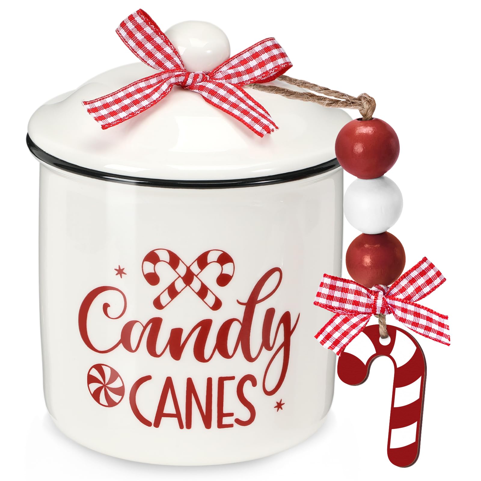 Amazon.com | Nefelibata Christmas Candy Bowl Ceramic Canister Tiered ...
