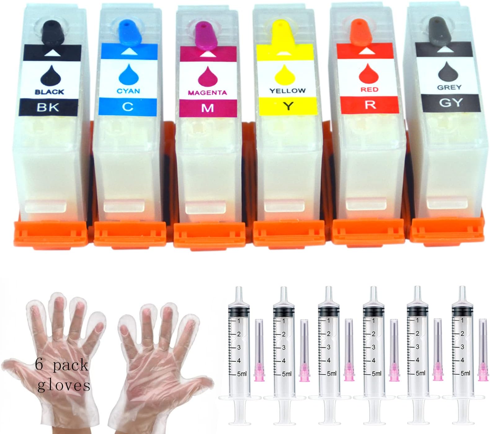 Amazon.com: Gooyule 312XL Sublimation Ink Cartridges No Chip Refillable ...