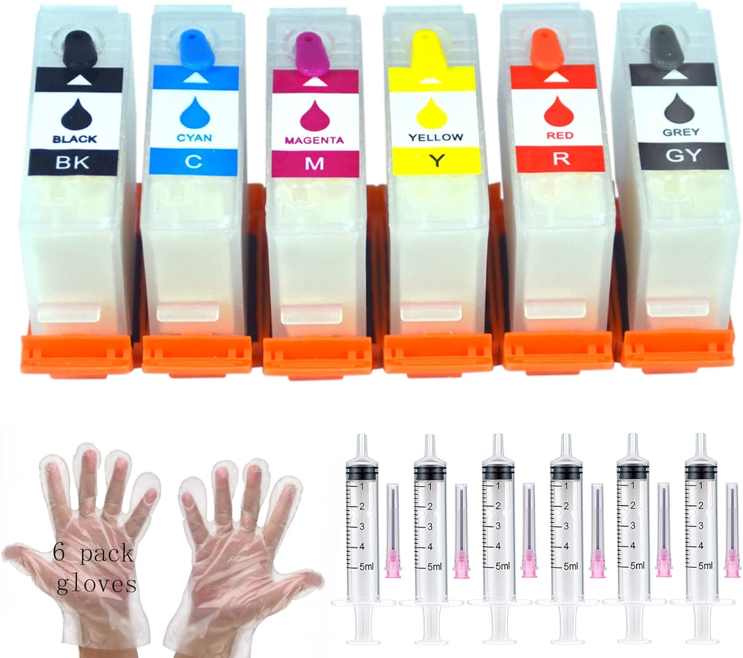 Gooyule 312XL Sublimation Ink Cartridges No Chip Refillable Ink ...
