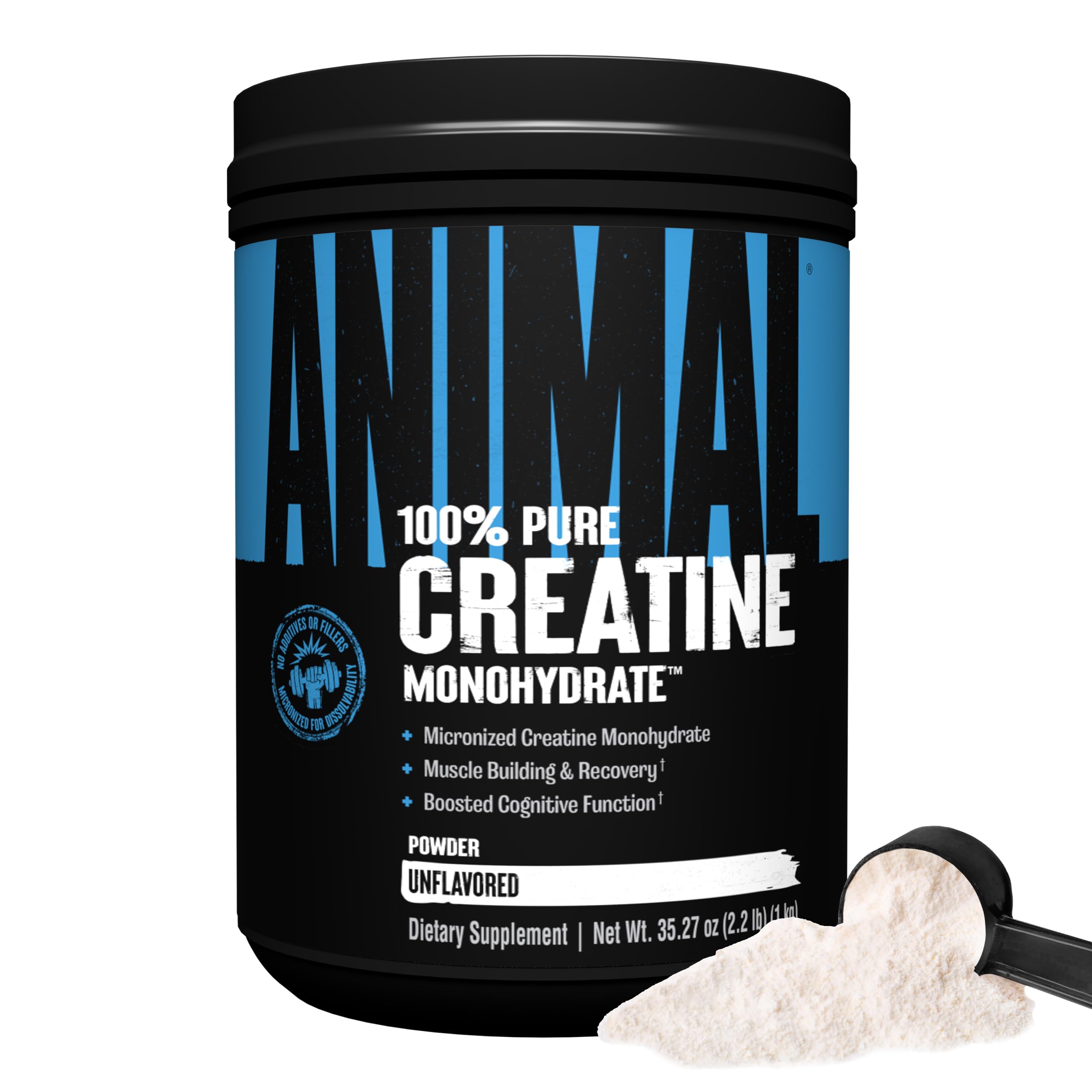 Amazon.com: Animal Micronized Creatine Monohydrate Powder - Delays ...