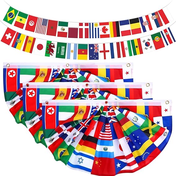 Amazon.com : Outus 4 Pcs International World Flags Decorations Country ...
