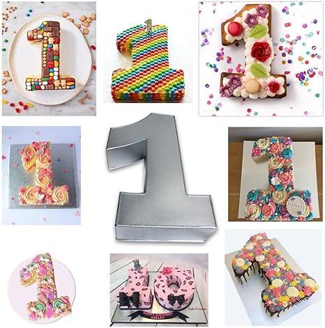 Amazon.com: Elegance E-Commerce 0-9 Number Individual Cake tins 10x8x2 ...