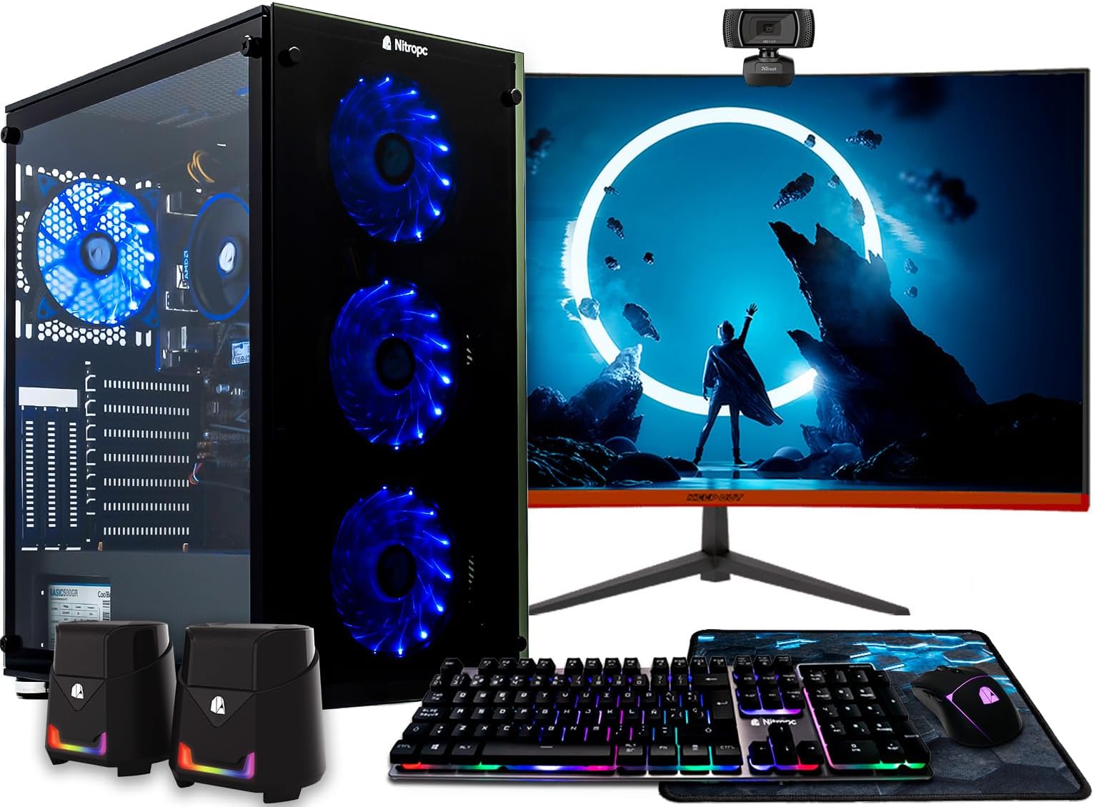 VIBOX I-16 PC Gamer - 22" Écran Pack - Quad Core AMD Ryzen 3200G ...