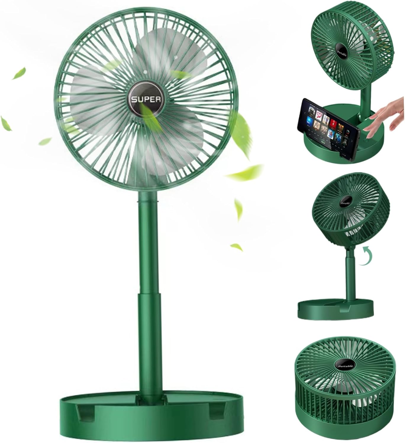 Amazon.com: KUYYFDS Table Fan 3 Speeds Desk Fan 180° Tilt Adjustable ...