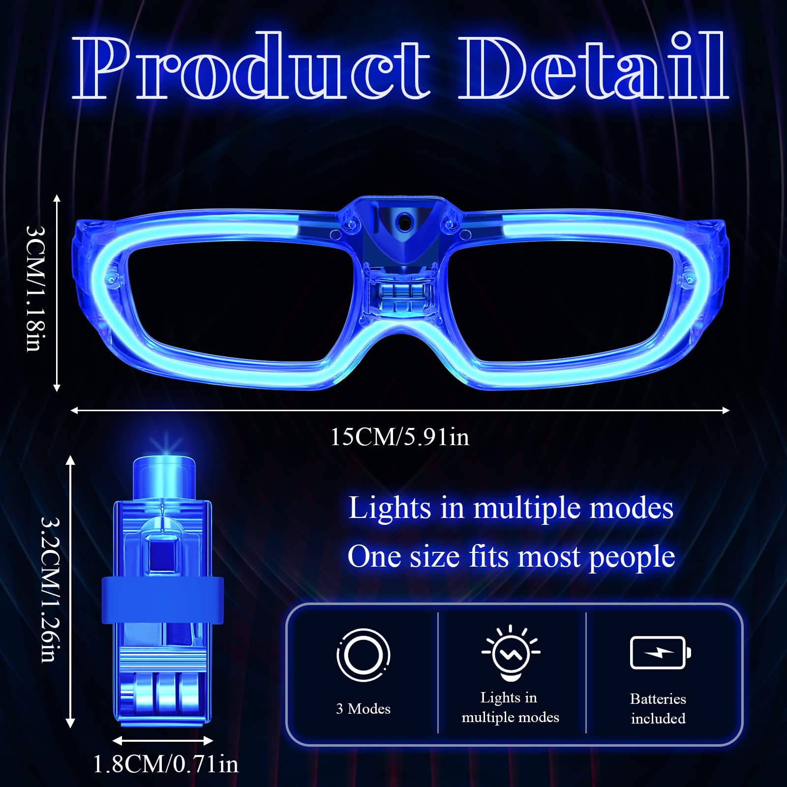 100 Pcs LED Light Up Toy Party Favors Glow in the Dark Party Supplies ...