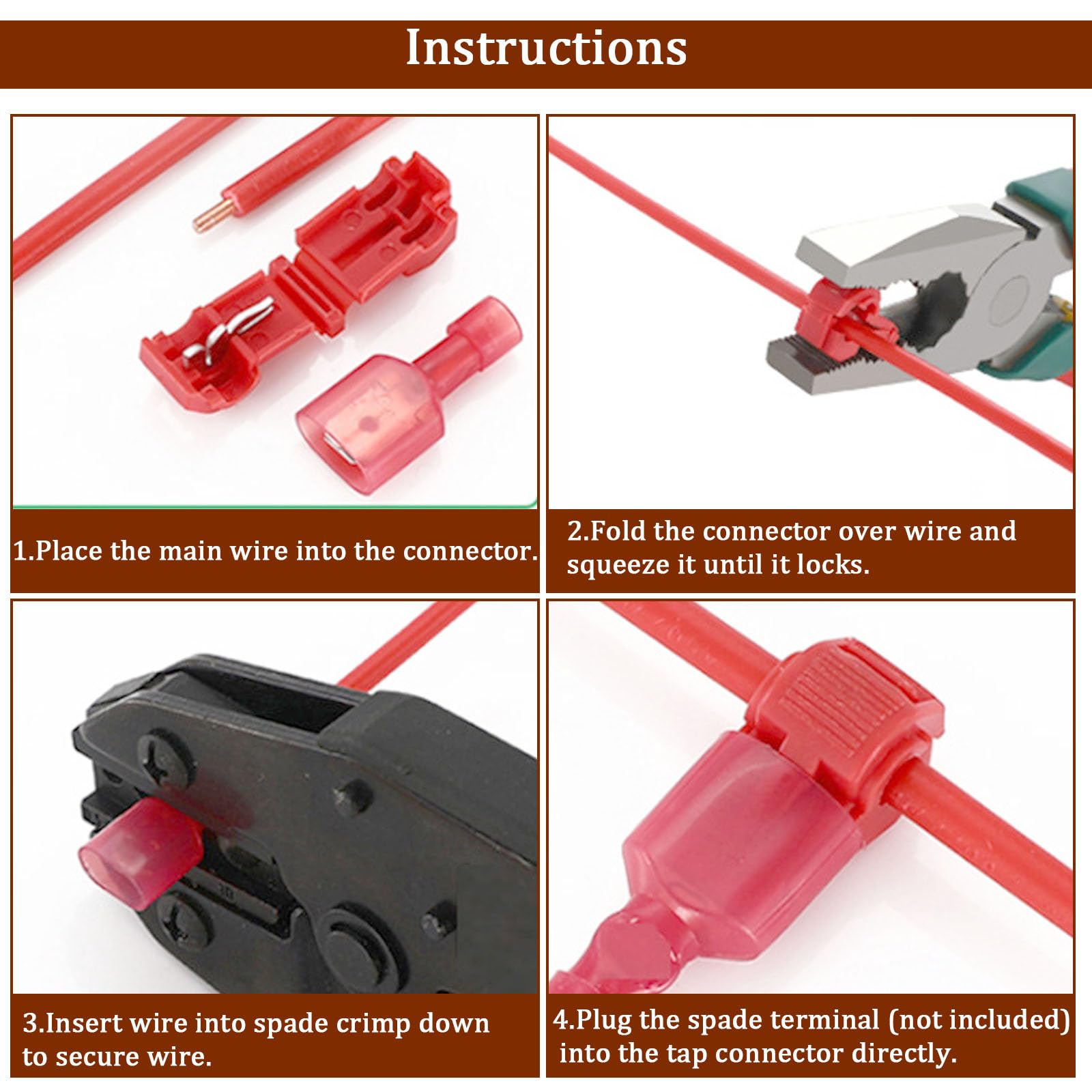 Snapklik.com : 65 Pcs Solderless Quick Splice Wire Connectors, Scotch ...