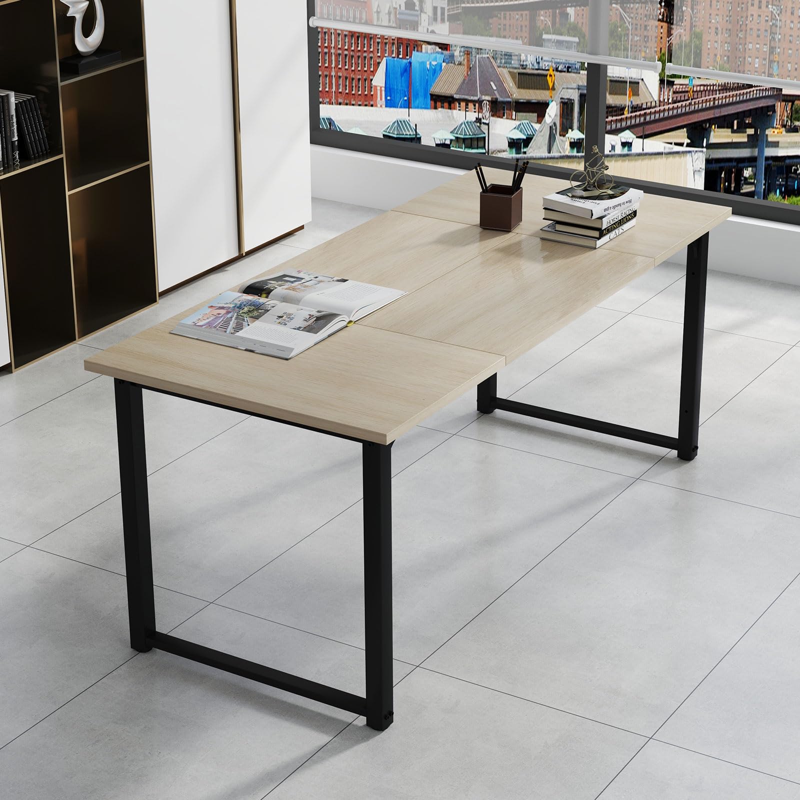 Amazon.com: Bonzy Home 6FT Conference Table, 71" L x 32" W x 30" H Long ...