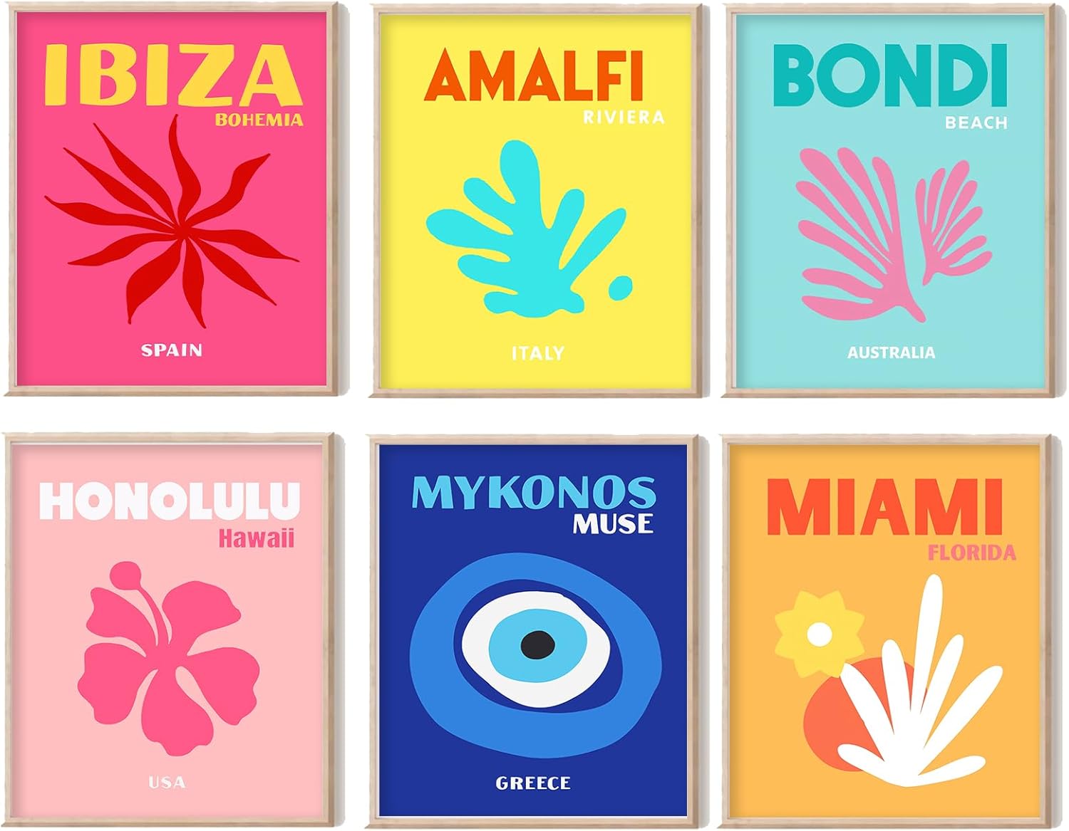 Amazon.com: GENSTEUO 6Pcs Preppy Travel Room Decor Aesthetic, Preppy ...