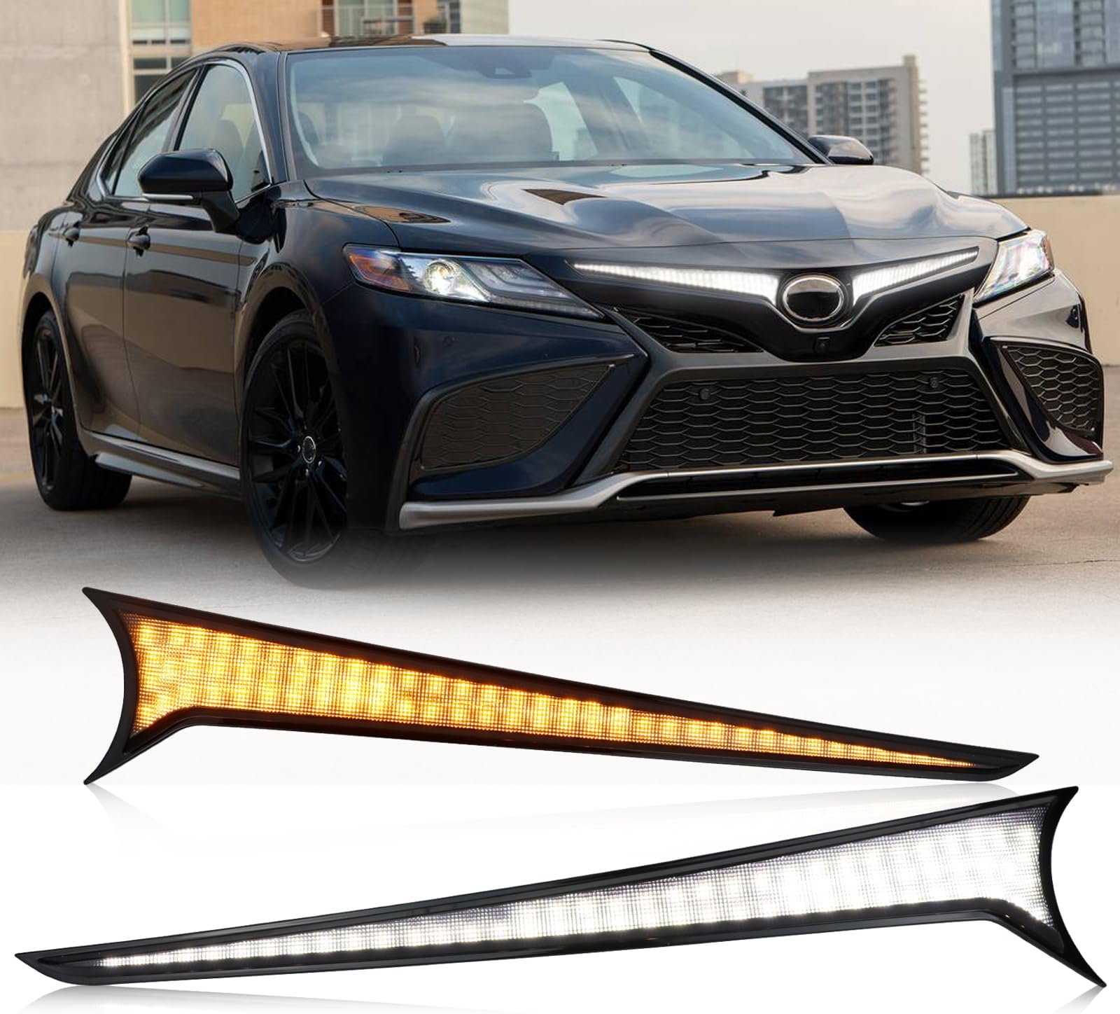 Amazon.com: GTINTHEBOX 3D Optic LED Rear Bumper Reflectors Brake Tail ...