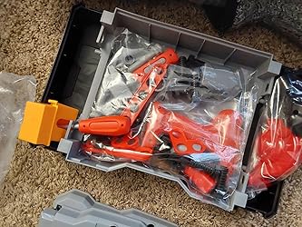 Amazon.com: MUGEYMYD Kids Tool Bench Set with Electric Drill and ...