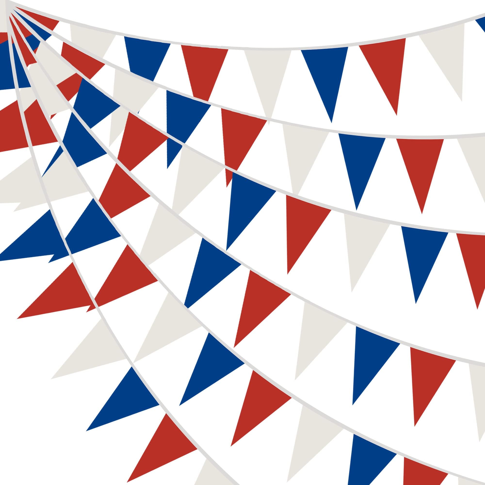 Amazon.com: Party Decorations Red White and Blue 40 Meters/131 feet ...