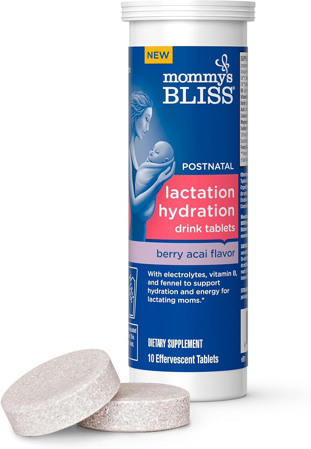 Amazon.com: Mommy's Bliss Lactation Hydration Drink Tablets, Berry Acai ...