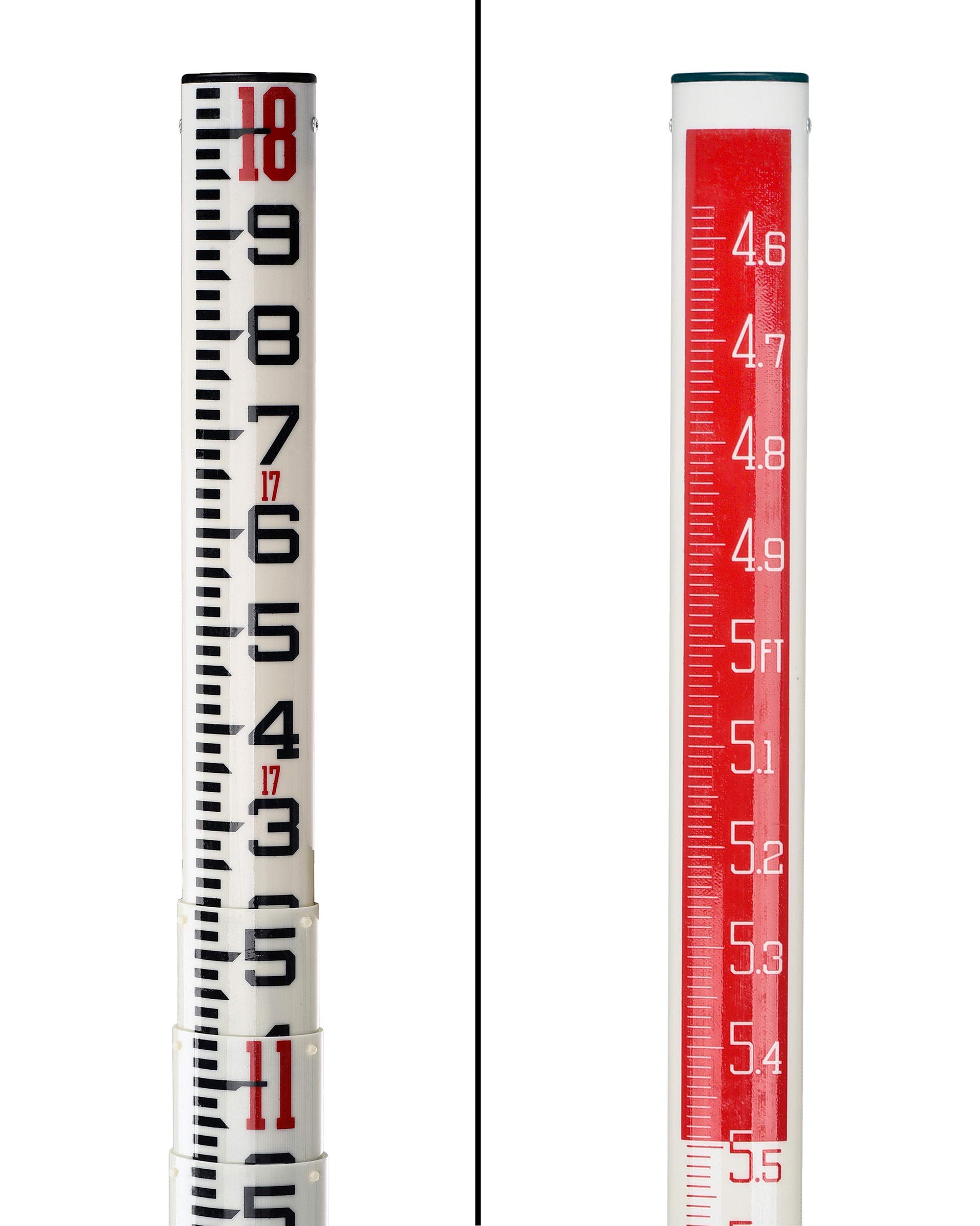 Snapklik.com : AdirPro 18-Foot Fiberglass Oval Leveling Rod- 10ths, 4 ...