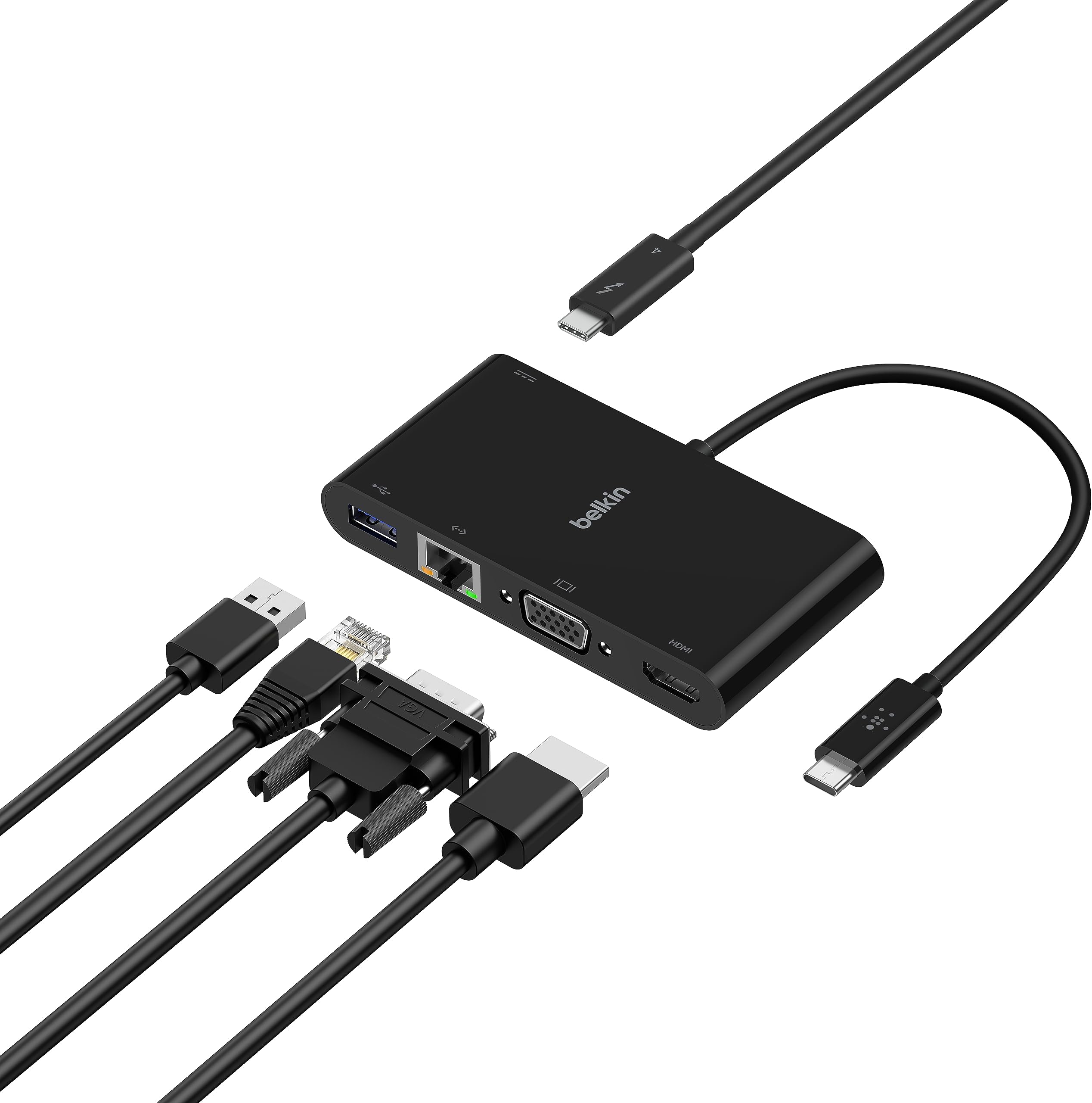 Amazon.com: Belkin USB C Hub, 5-in-1 MultiPort Docking Station - USB C ...