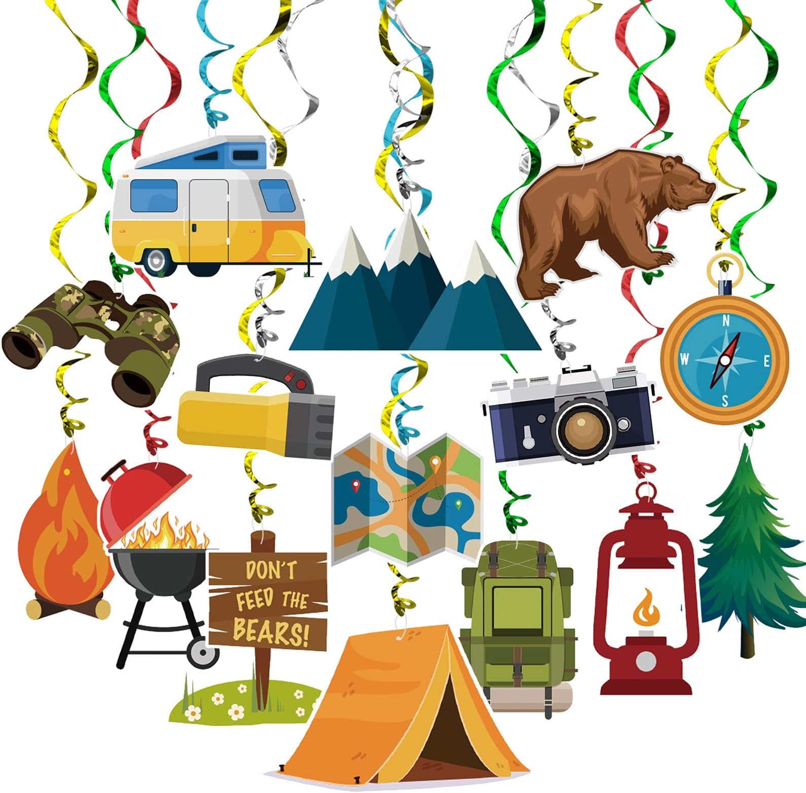 Amazon.com: Sursurprise Adventure Party Decorations, 8Pcs Adventure ...