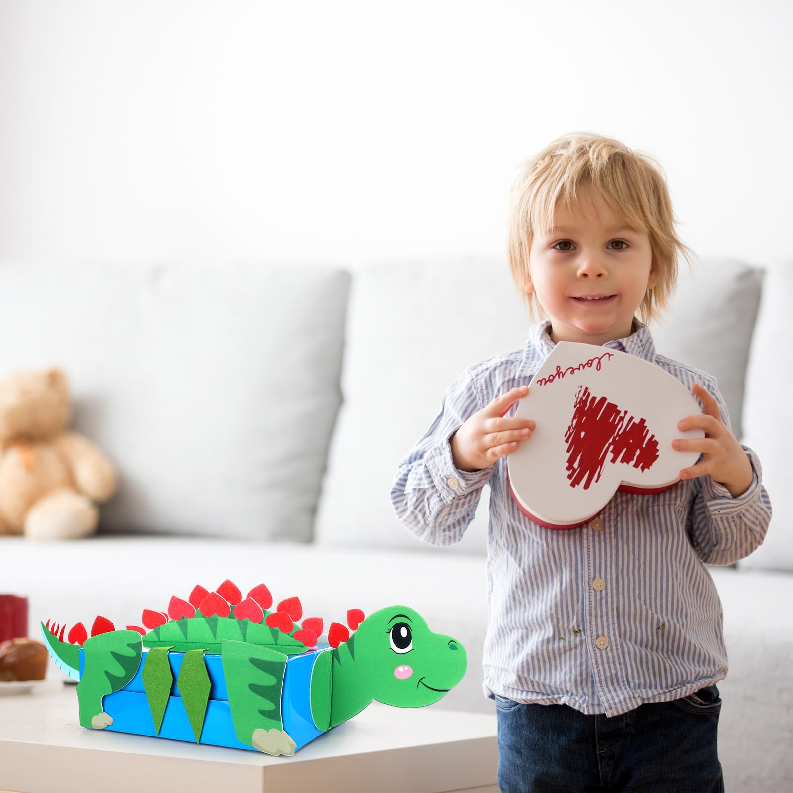 Dinosaur Valentine Box Set Dinosaur Valentine's Day Kit - 3D Valentine ...