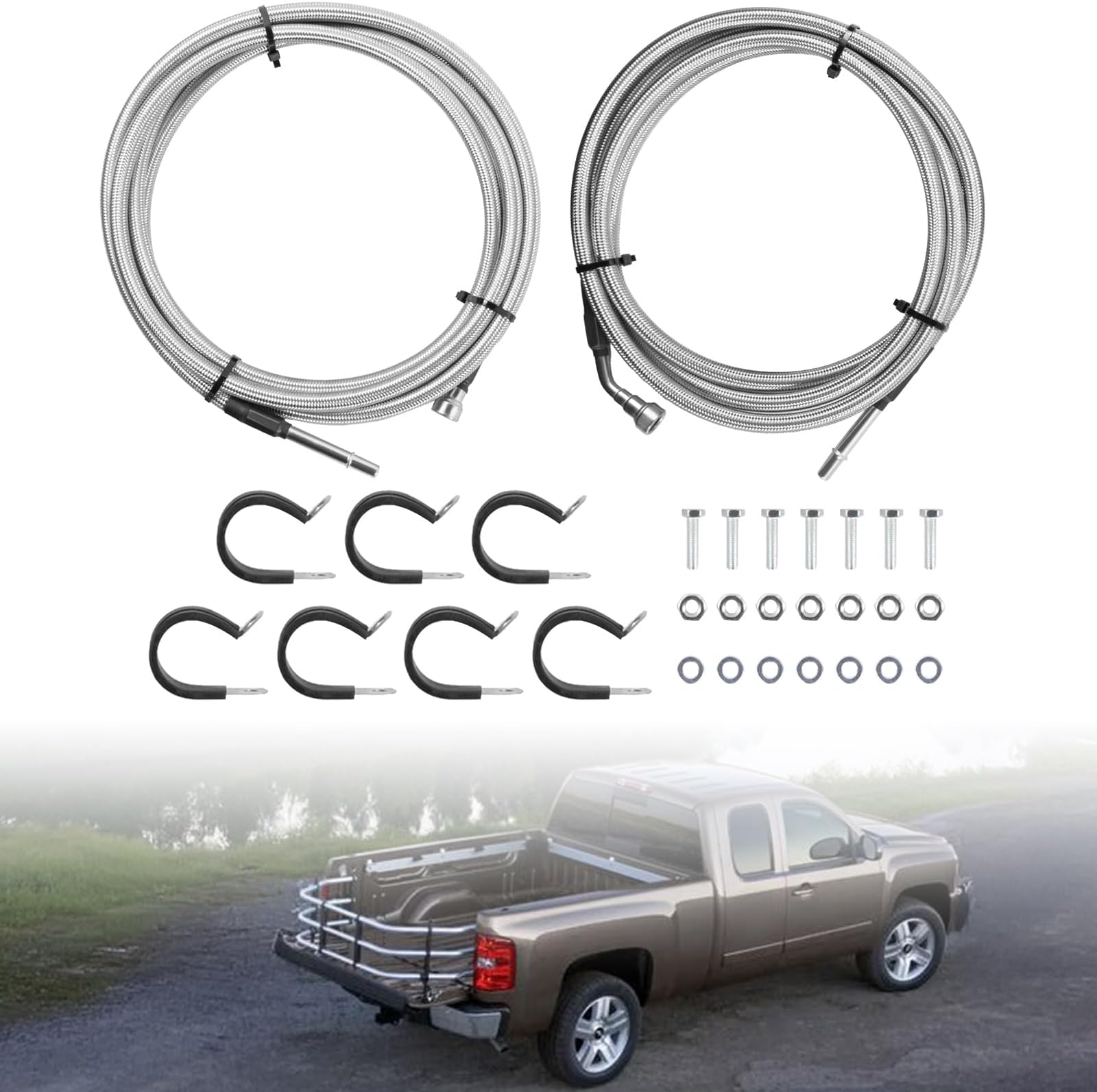 Amazon.com: MUCO Stainless Fuel Lline kit 819-846 Flexible Braided ...