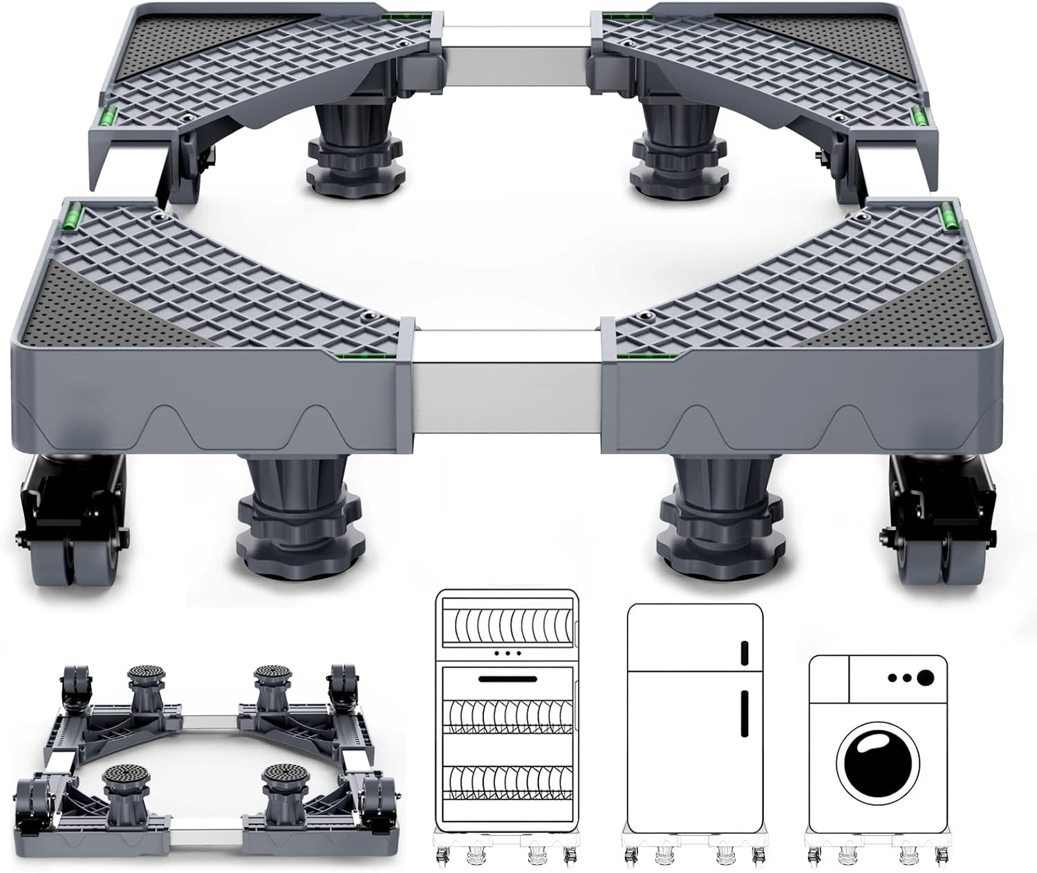 Amazon.com: Fridge Stand Mobile Base With 4 Locking Wheels And 4 Strong ...