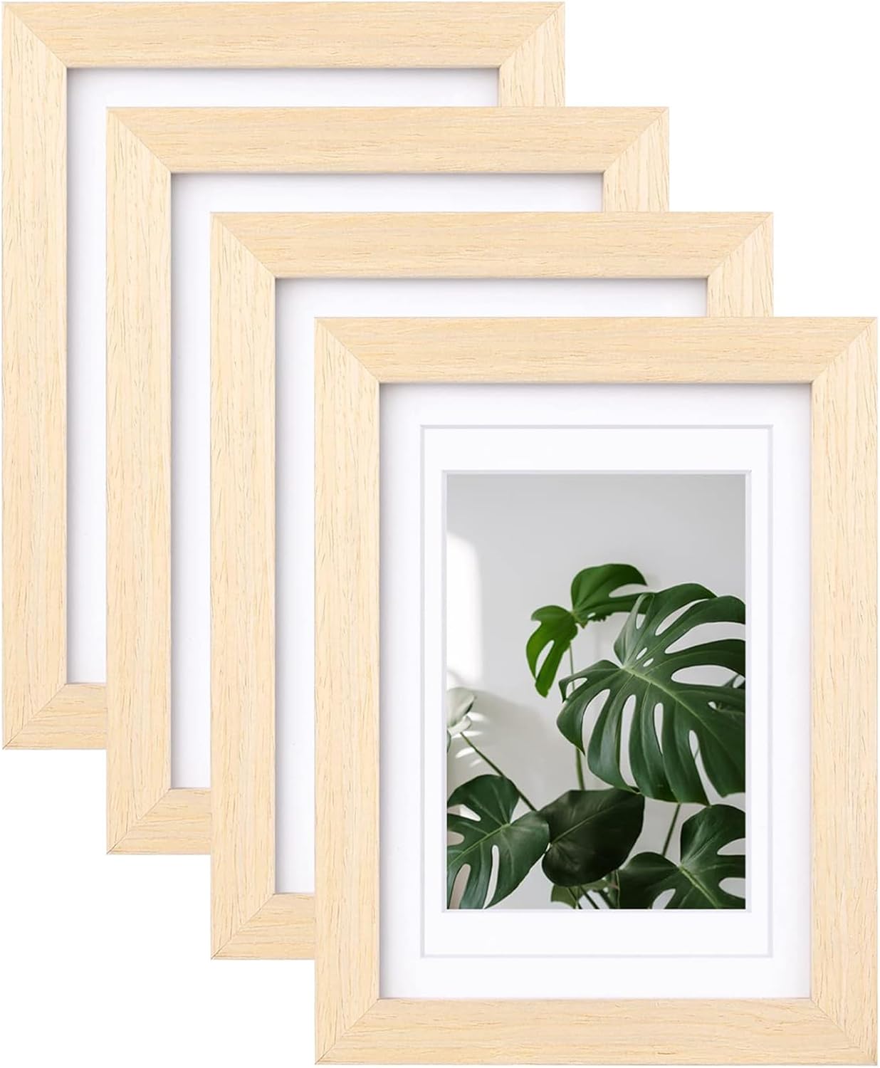 Amazon.com - Egofine 5x7 Picture Frames Set of 4, Made of Solid Wood ...