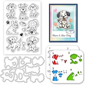 Amazon.com: ACRNIGHEET Animal Stamps and Dies for Card Making Layered ...