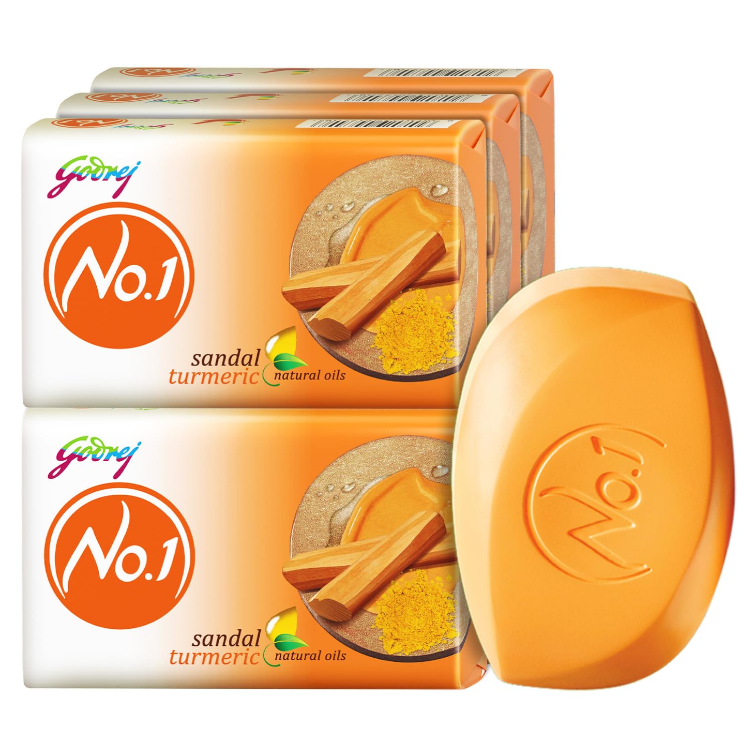 Buy Godrej No.1 Sandal and Turmeric Soap - Pack of 6 (150g each) - High ...