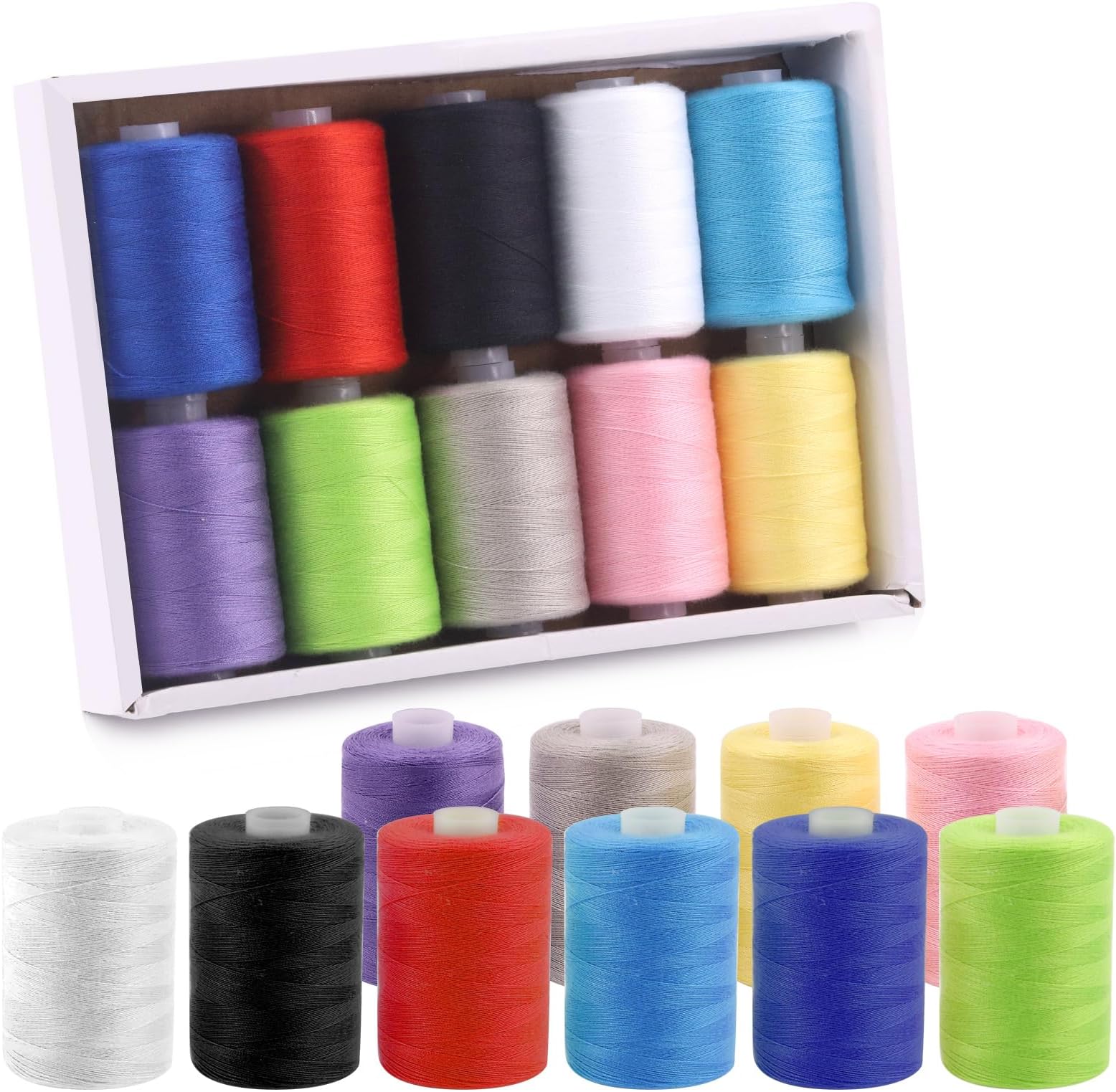 Swpeet 10Pcs 1000 Yards Brown Colors All Purpose Threads with Sewing ...