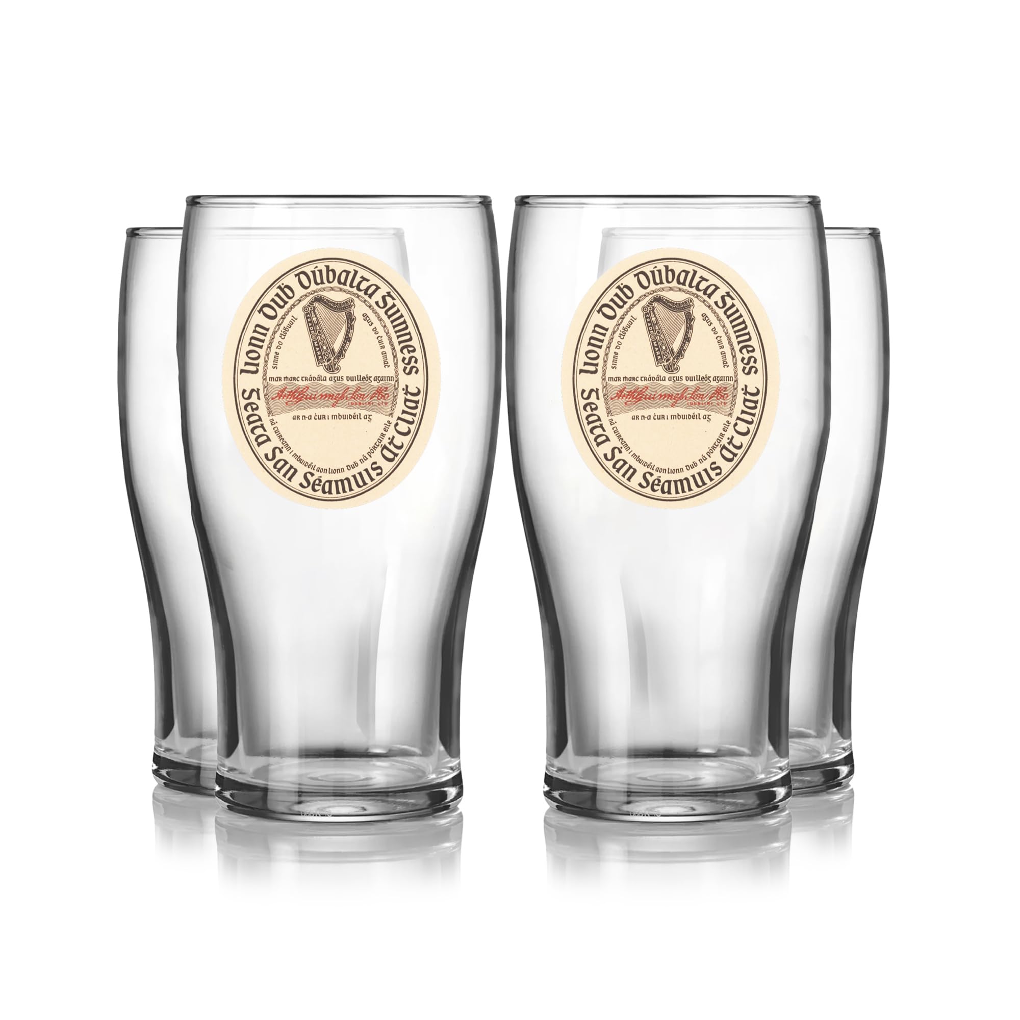 Snapklik.com : Vintage Label Pint Glass Gift Set 4 Pack Official ...