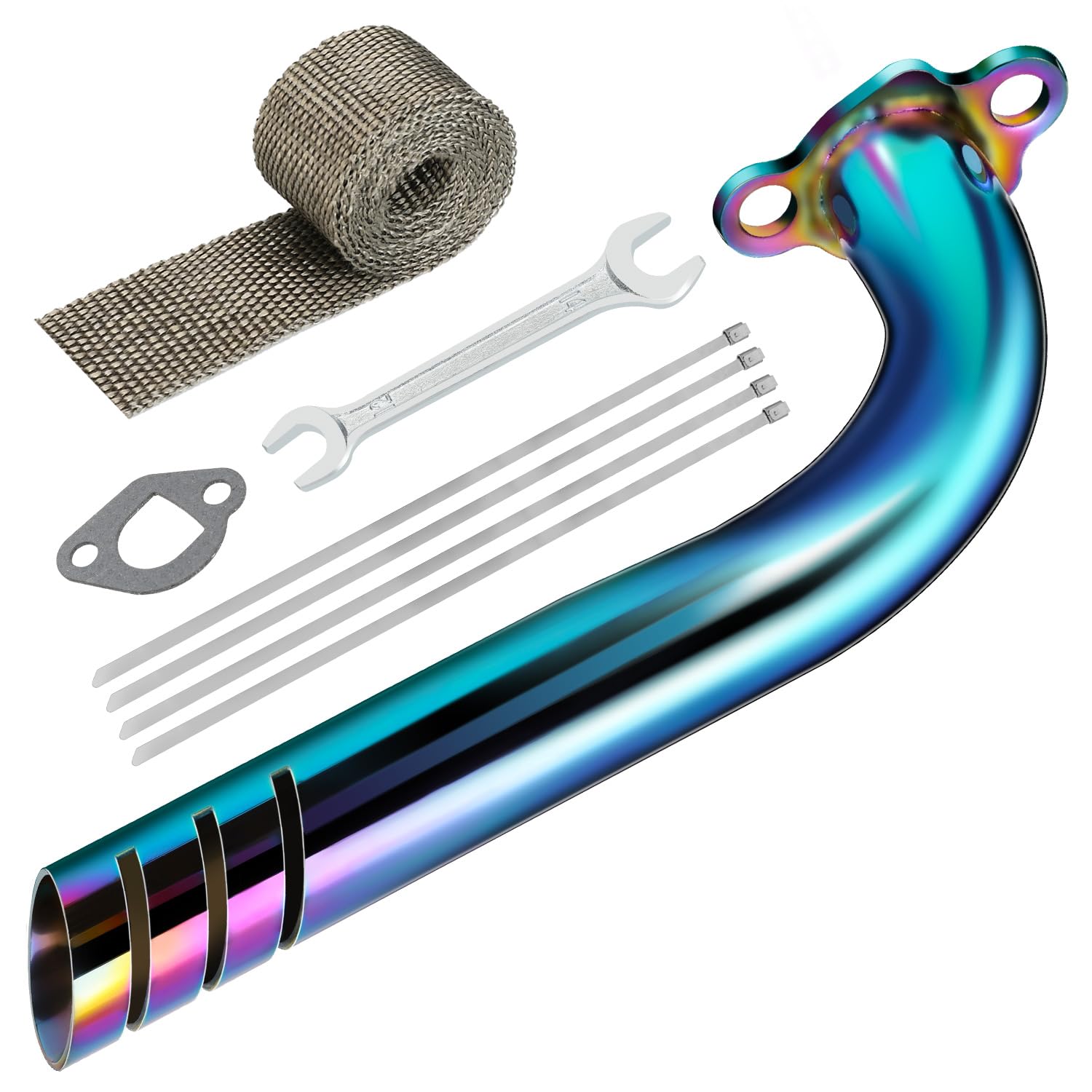 Snapklik.com : Mini Bike Exhaust Pipe Header Kit For Predator 212cc ...