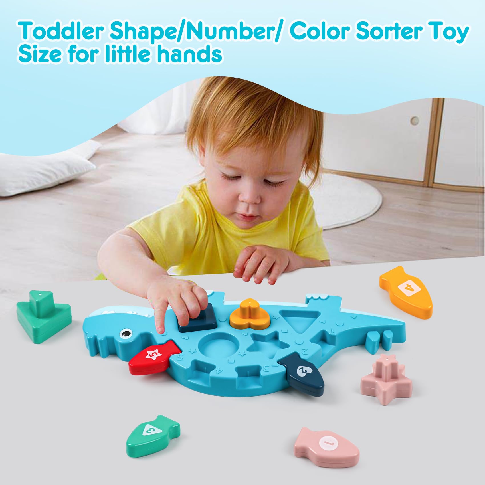 Snapklik.com : ROOCHKD Sorting Board Montessori Color & Shape Sorter ...