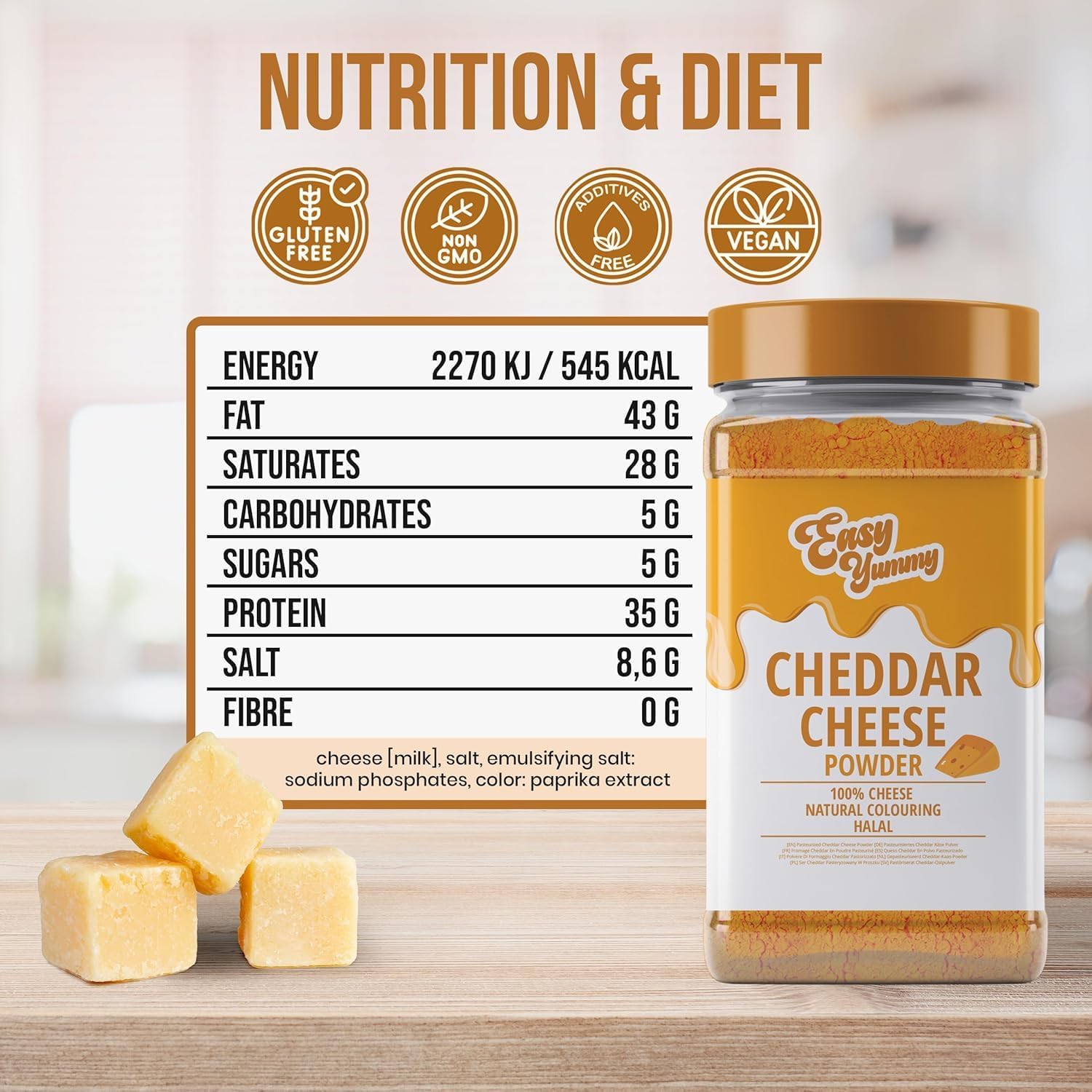 EASY YUMMY - Cheddar Cheese Powder 300g – Instant Chile | Ubuy