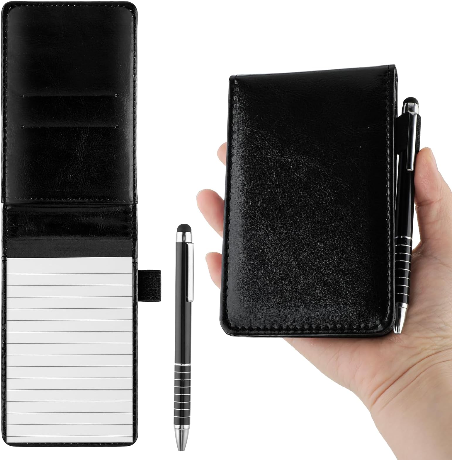 Sibba Mini Pocket Notebook, Notepad Holder with 50 Lined Sheets, 3 x 5 ...