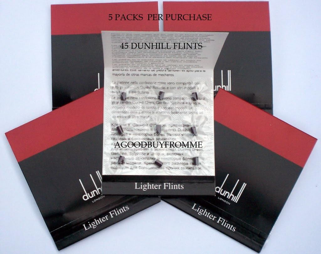 Amazon.com: 5 PACKS OF 9 DUNHILL LIGHTER FLINTS RED ROLLAGAS NEW: Home ...