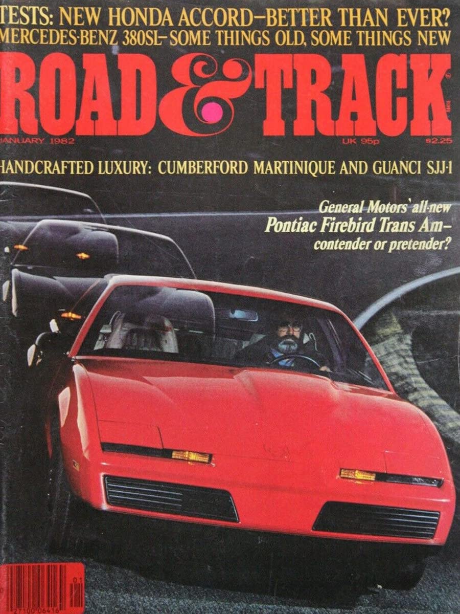 Road & Track January 1982. Pontiac Firebird Trans Am Cover: Various ...