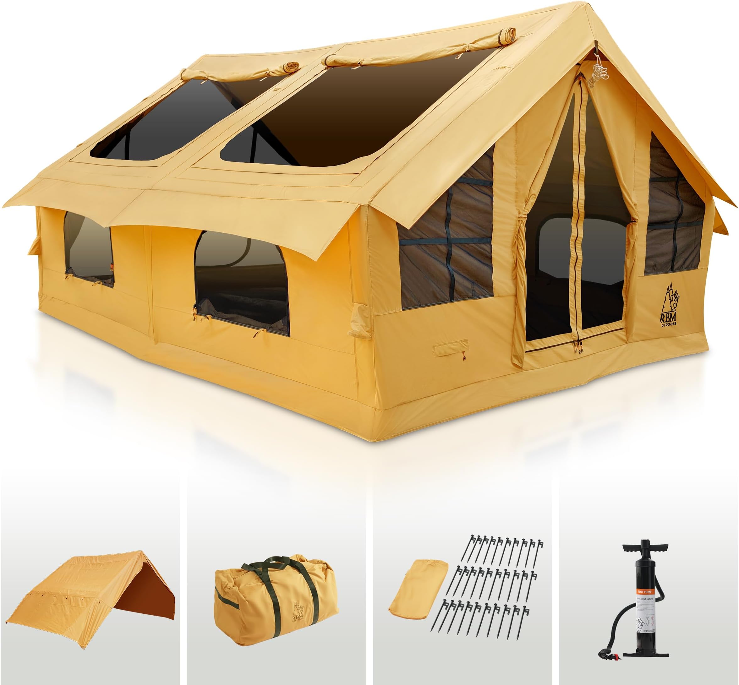 Buy Rbm Outdoors Panda Air Inflatable Camping Tent House up to 6 Person ...