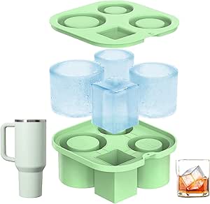 Amazon.com: CZL Stanley Ice Mold for Stanley Cup, 4 in 1 Silicone Ice ...