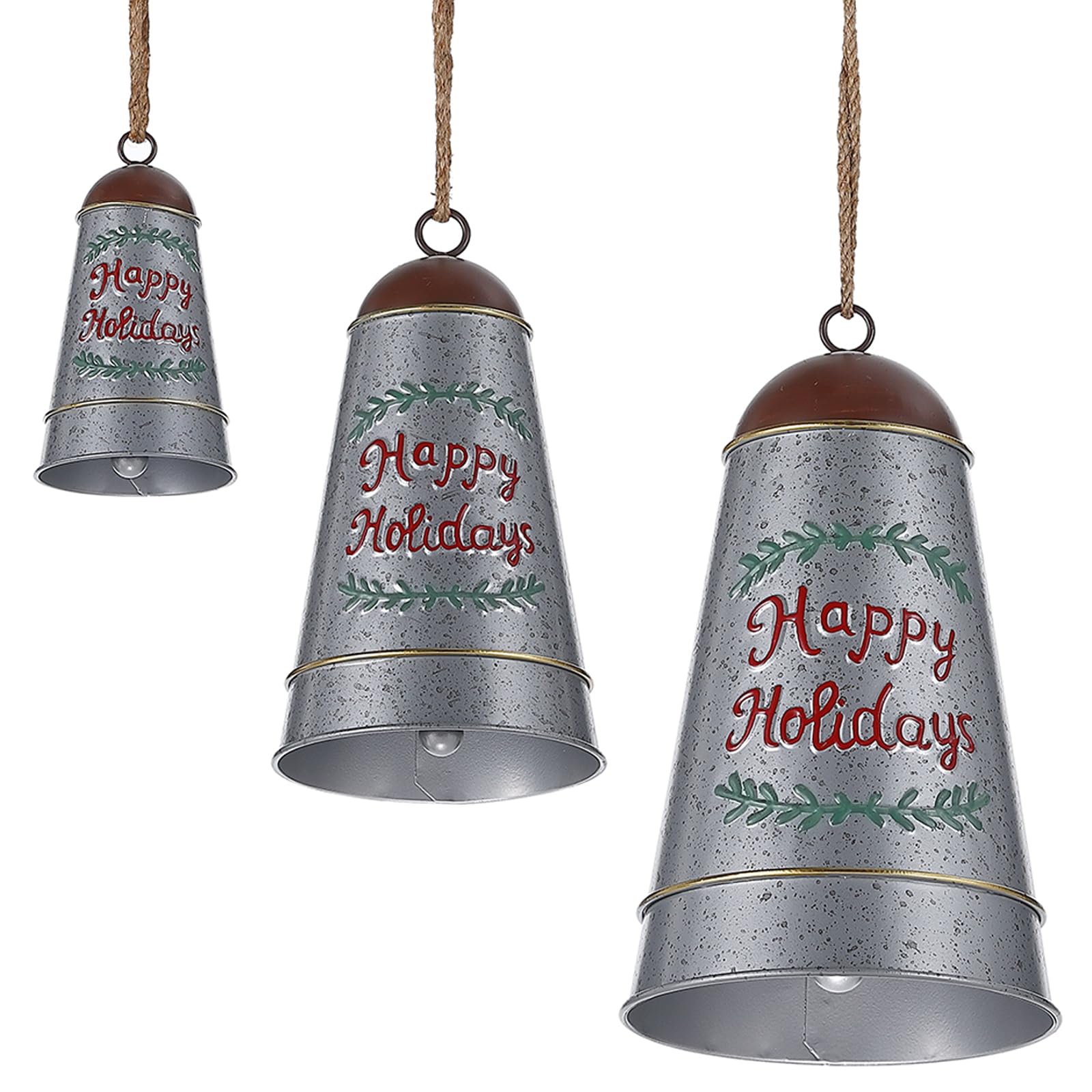 Amazon.com: Sliver Metal Christmas Bell Set, Vintage Giant Harmony Cow ...