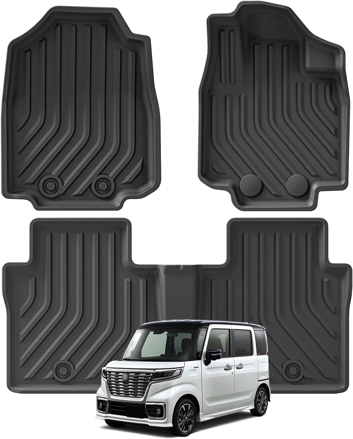 Amazon | 新型 スズキ スペーシア MK53S 専用 3Dフロアマット ラゲッジマット カーマット スペーシアカスタム フロアマット TPE素材 ズレ防止 耐汚れ 耐摩擦 防水 内装 ...