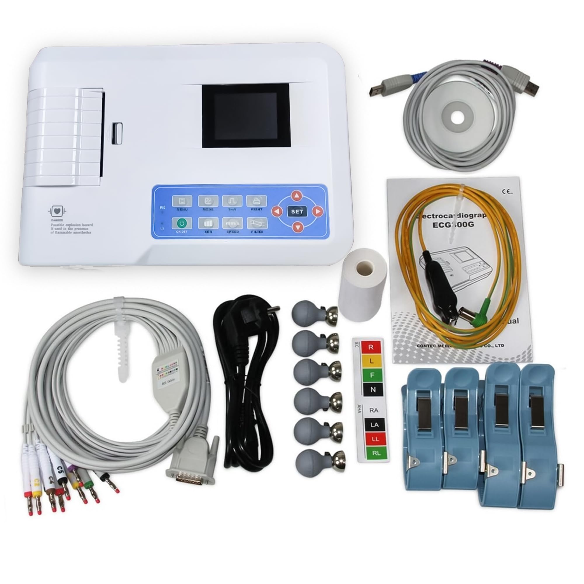 Buy MEDILMA® 3 Channel ECG Machine ECG300GA with Interpretation, ECG ...