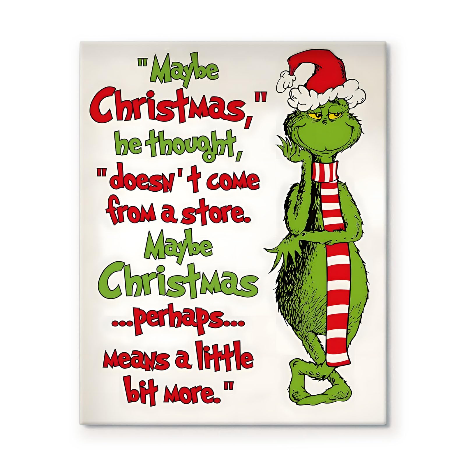 Amazon.com: Christmas Wall Art Funny Christmas Canvas Decor Fairy ...
