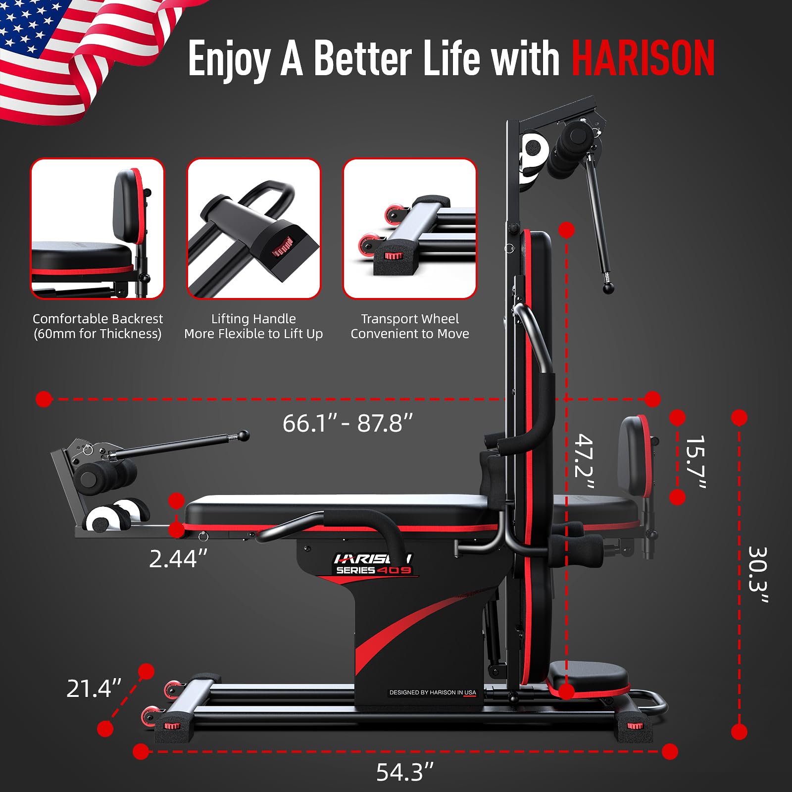 Snapklik.com : HARISON Electric Inversion Table For Back Pain Relief ...