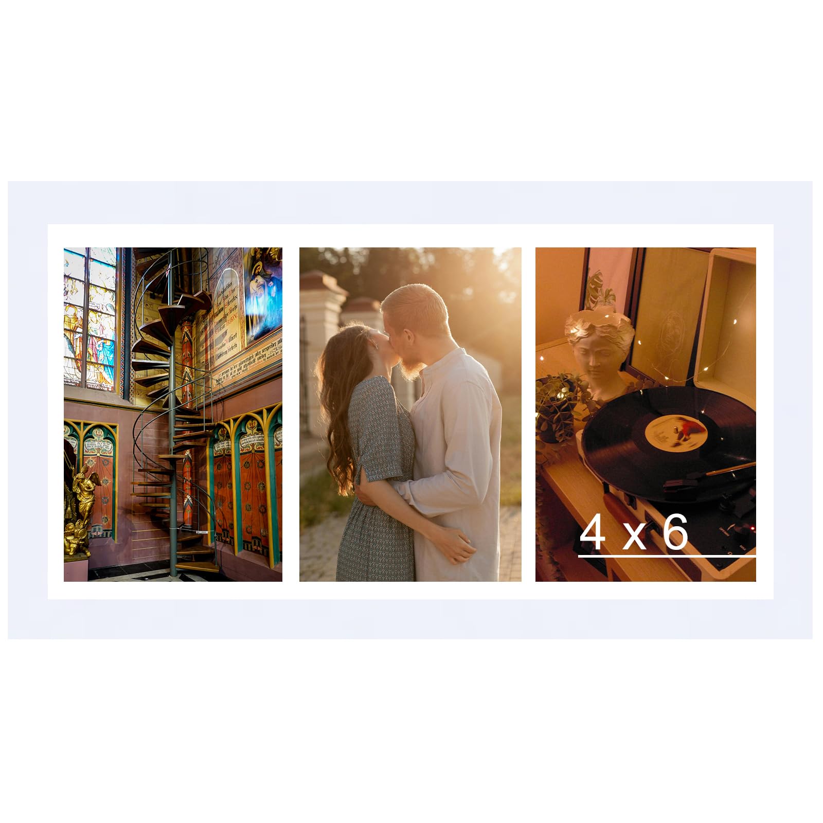 Amazon.com - 8x16 Collage Picture Frame with Mat, Display 3 Pcs 4x6 ...