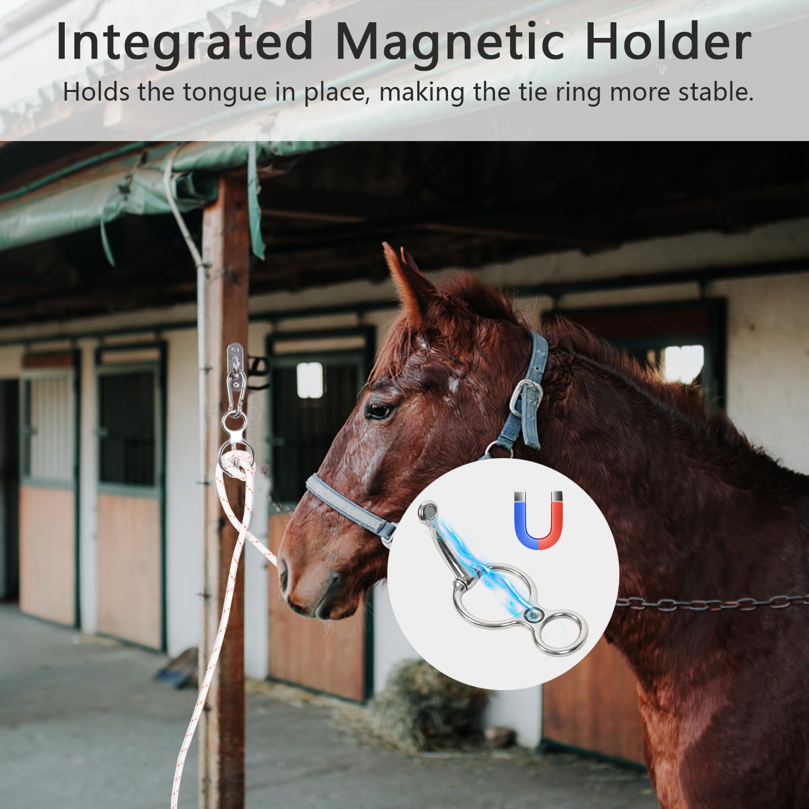 Snapklik.com : Gayrrnel Horse Tie Ring,Blocker Tie Ring For Horses Tie ...
