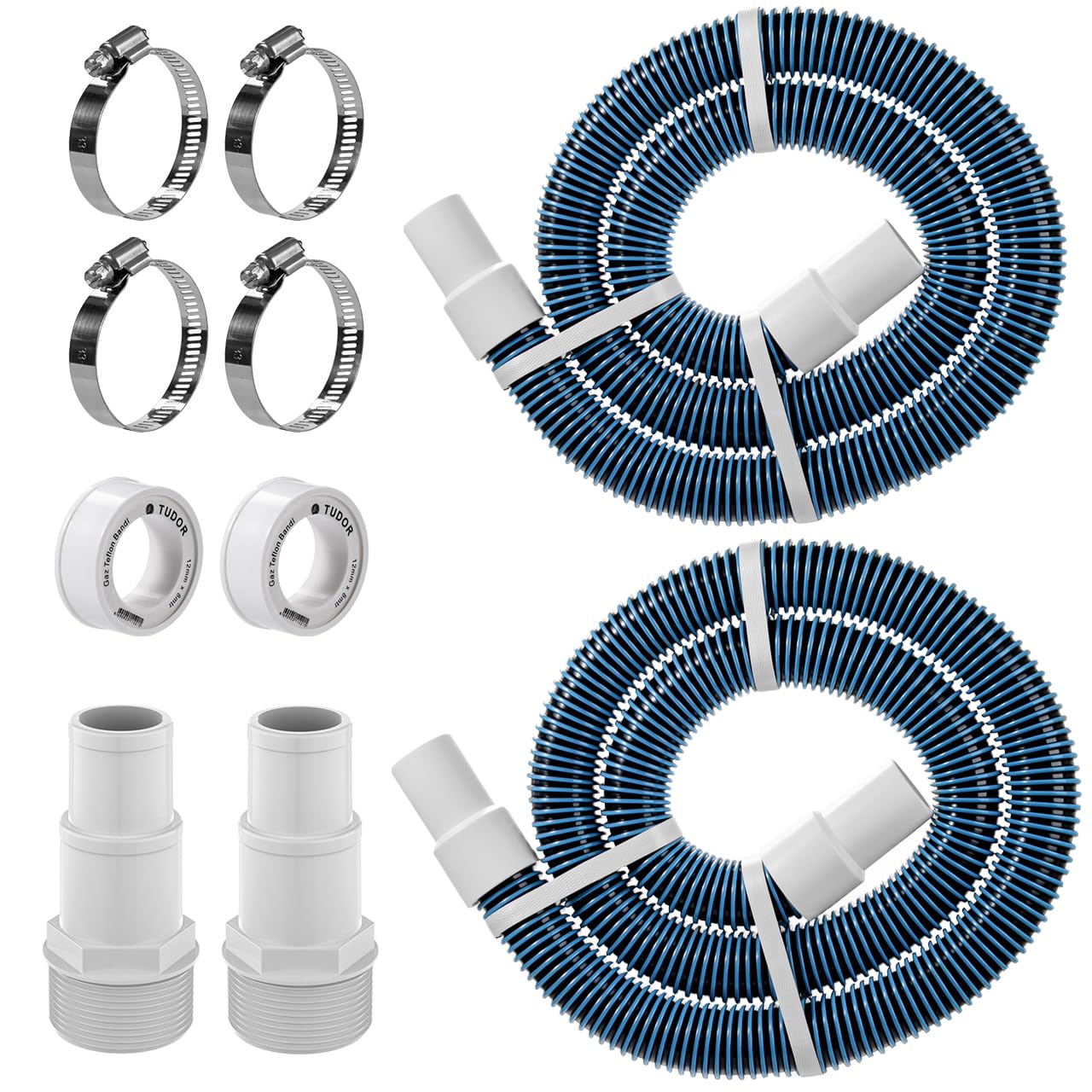 Amazon.com: 1.5" 6ft Pool Filter Pump Hose Kit - Above Ground Swimming ...