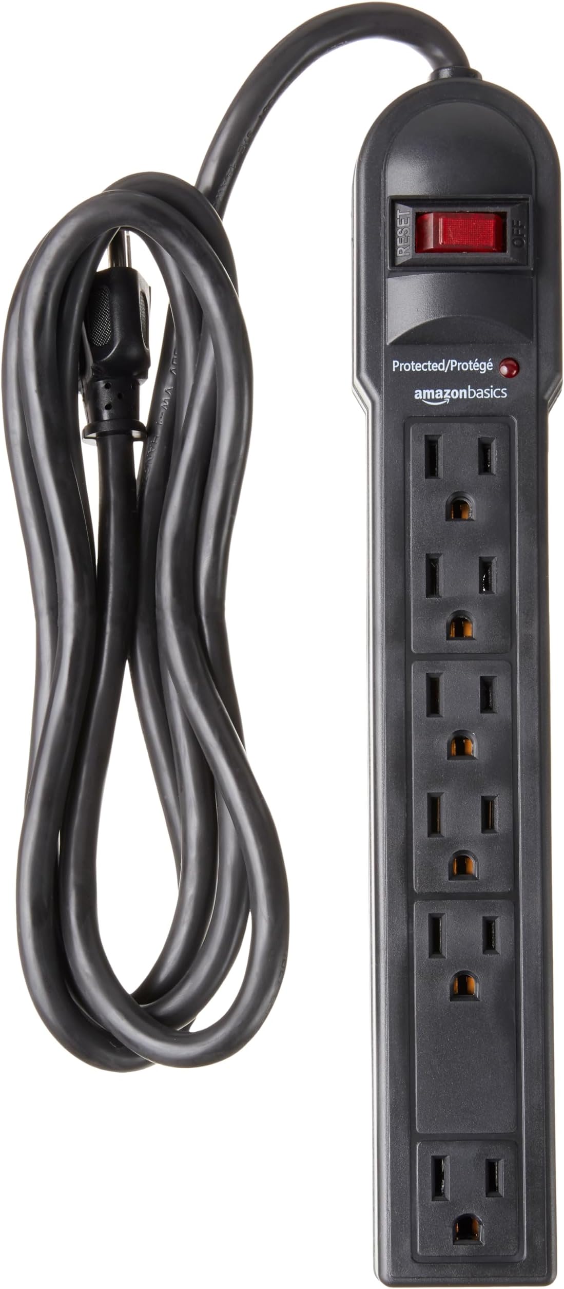 Amazon.com: GE 6-Outlet Power Strip, 2 Pack, 2 Ft Extension Cord, Heavy ...
