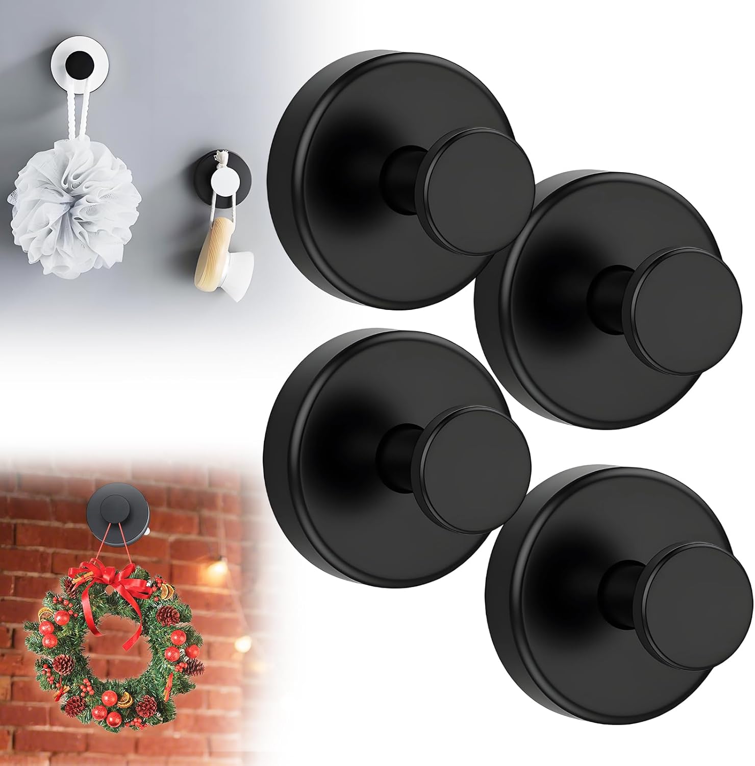 Amazon.com: Suction Cup Hooks for Wreaths on Glass, 2025 New No Drill ...