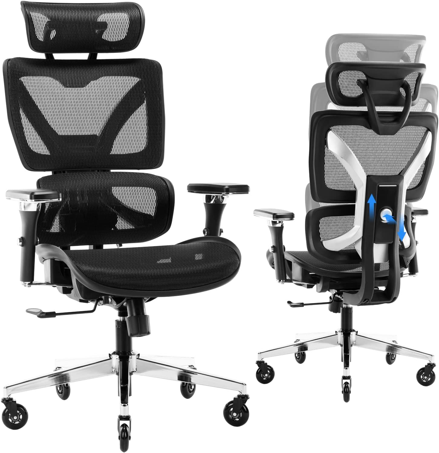 Amazon.com : Multifunctional Big and Tall Mesh Office Chair ...