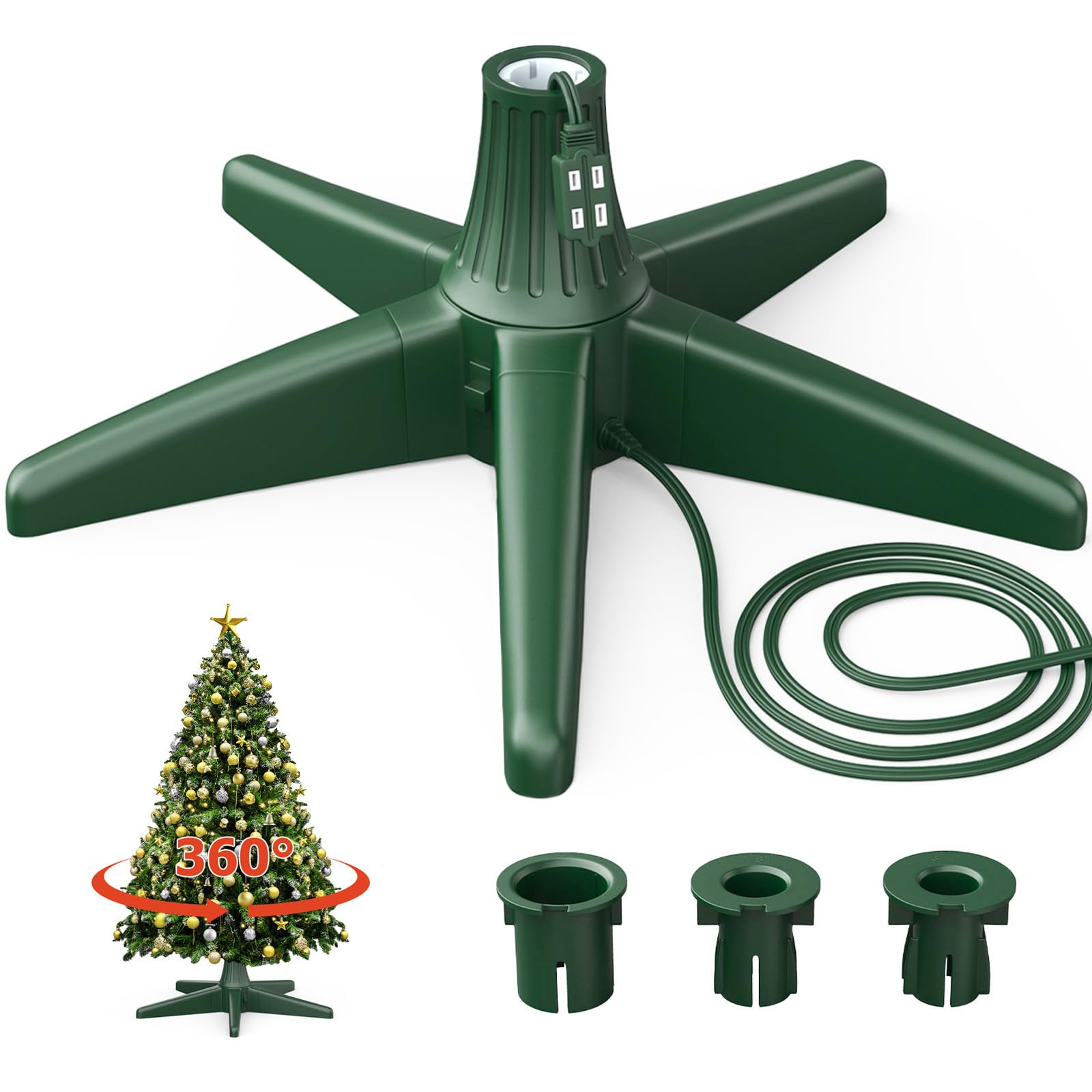 Amazon.com: CreiYuan Rotating Christmas Tree Stand, Thickened ABS ...