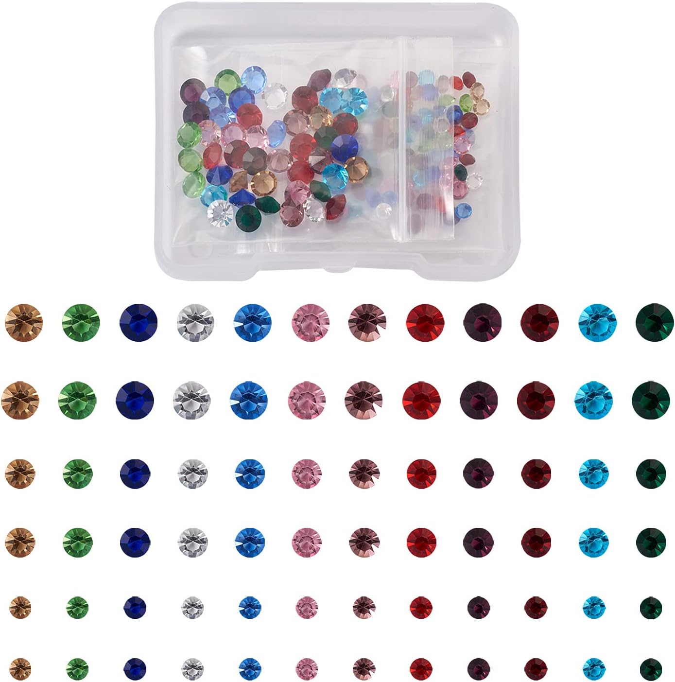 Amazon.com: Beffy 96Pcs 5mm Crystal Birthstones for Floating Charms ...
