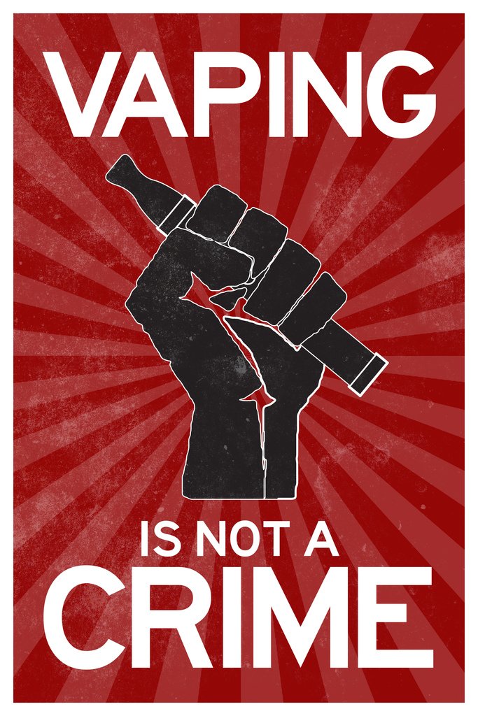 Amazon.com: Vaping Is Not A Crime Fist Propaganda Style Marijuana Weed ...